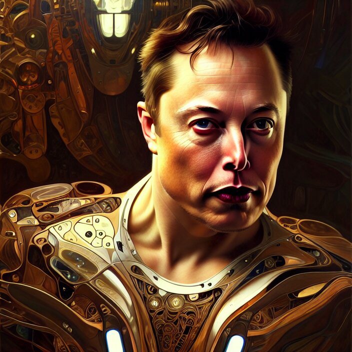 Lexica - Portrait of Elon Musk organic cyborg, diffuse lighting ...