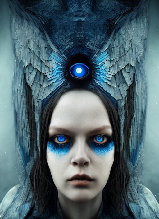 Lexica - Her huge ominous glowing blue eyes staring into my soul ...