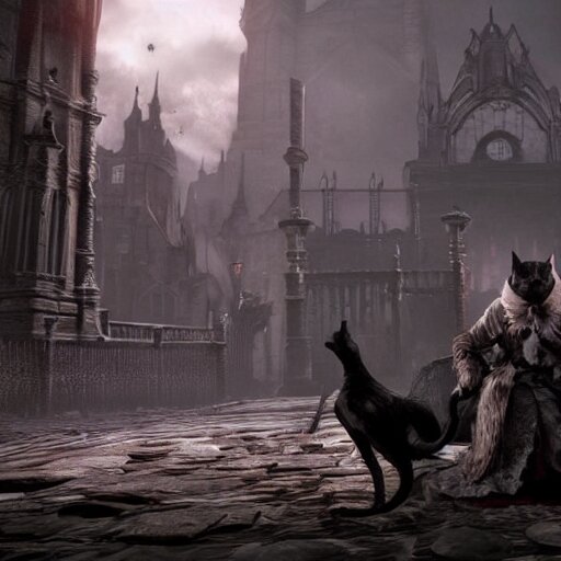 Lexica - Bloodborne but with cats