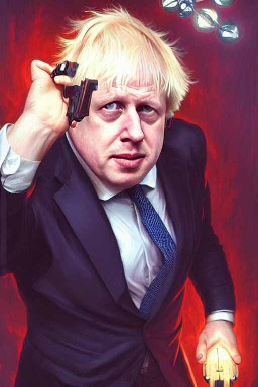 Lexica - Boris Johnson as Neo from Matrix in glasses stoping bullets ...