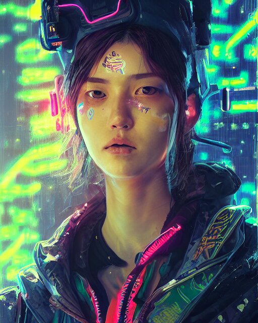 Lexica - Detailed portrait Neon Operator Girl, cyberpunk futuristic ...