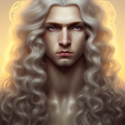 Lexica - Lucius the pale blond androgynous god of the sun, highly ...