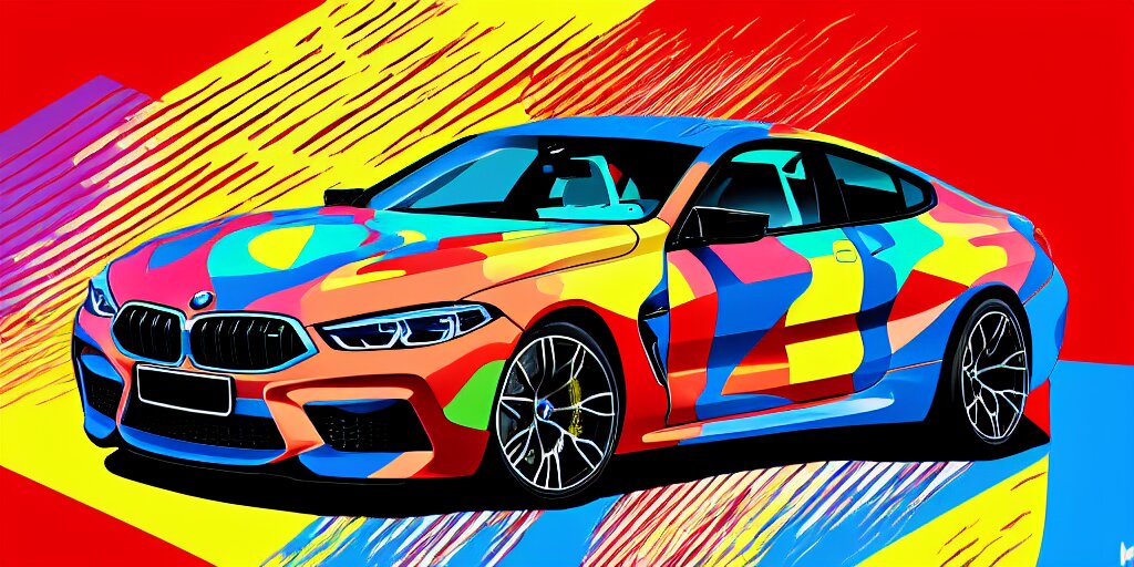 Lexica - Bmw m 8 pop art painting, rtx, raytracing, 8 k, highly ...