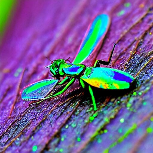 Lexica - Insects made of iridescent water, macro, sharp focus
