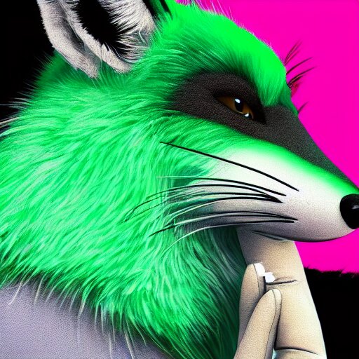 Lexica - Close up of photorealistic green fox with green fur and ...