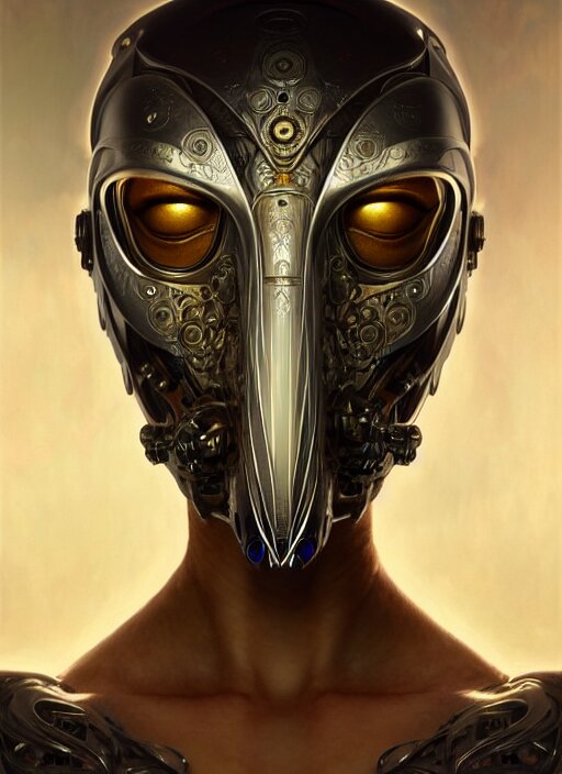 Lexica - Organic cyborg drahon mask, diffuse lighting, fantasy ...