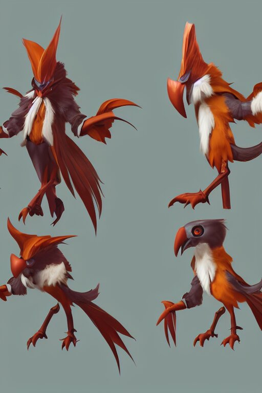 Lexica - Trendy Anthropomorphic bird, MOBA character concept art by ...