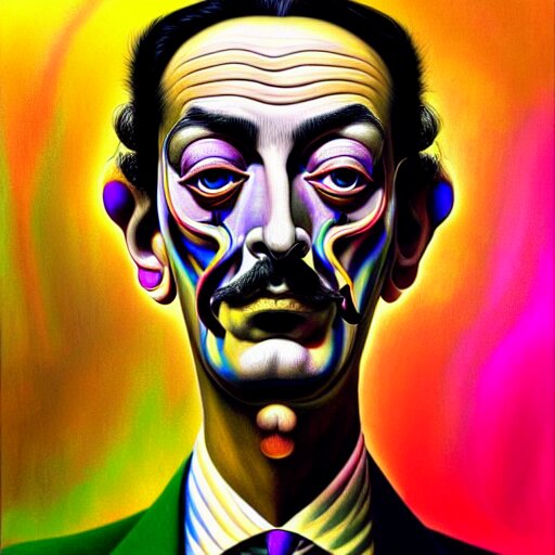 Lexica - An extremely psychedelic portrait of Salvador Dali, surreal ...