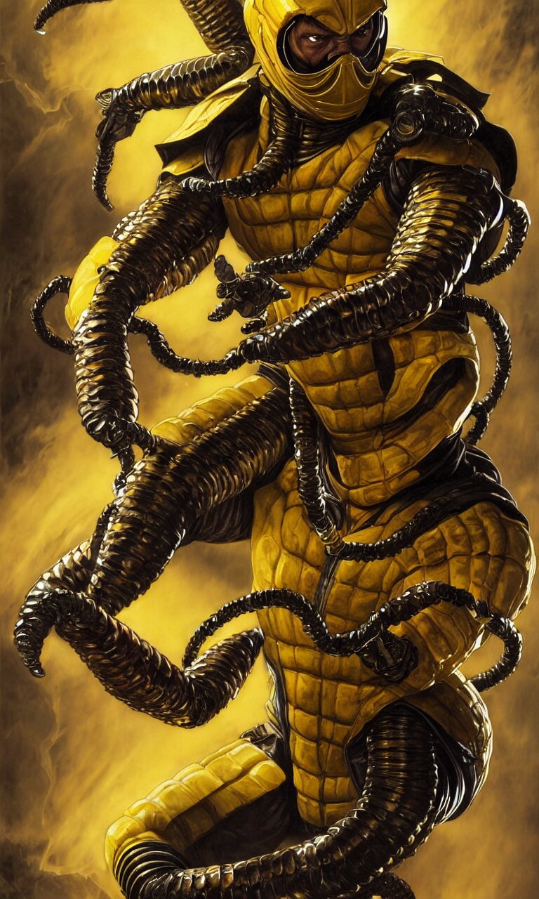 Lexica - Hyper realistic full body portrait of scorpion from mortal ...
