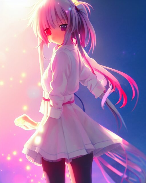 anime style, vivid, expressive, full body, 4 k, painting, a cute ...