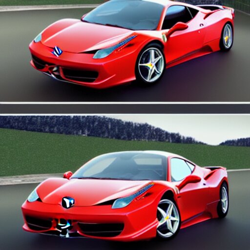 Lexica - Ferrari 4 5 8 made out of jello, digital art, artstation