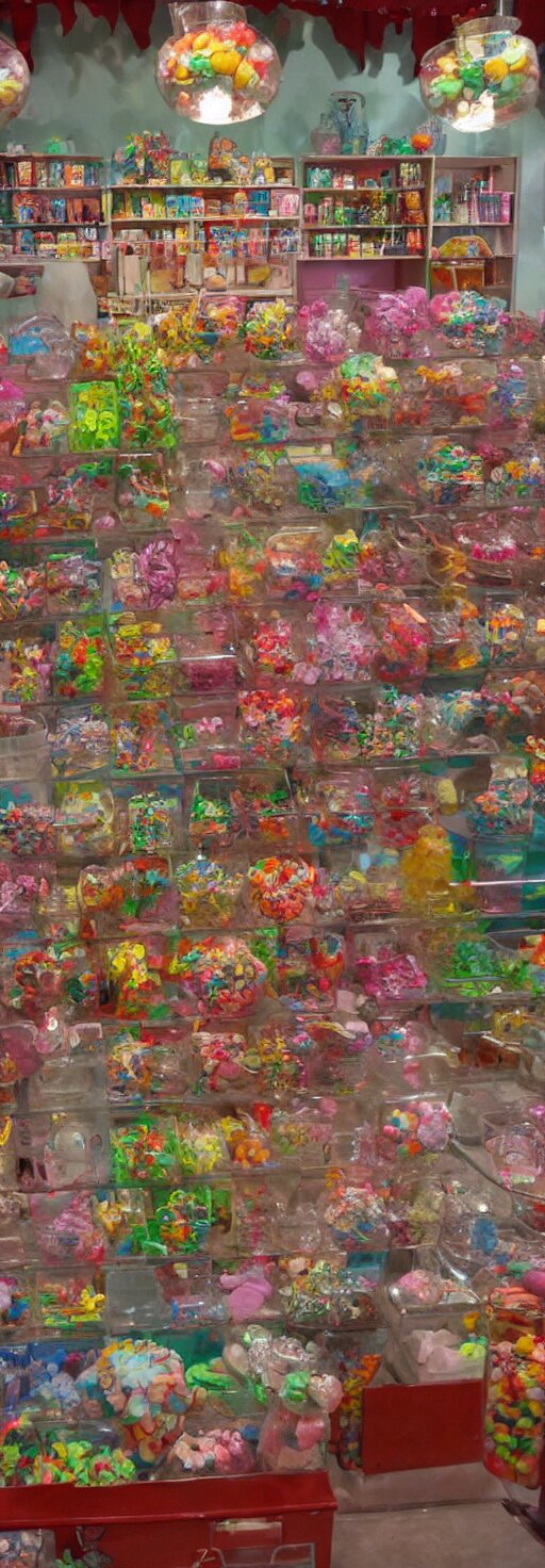 Lexica - Inside a magical candy shop filled with glass jars of novelty ...