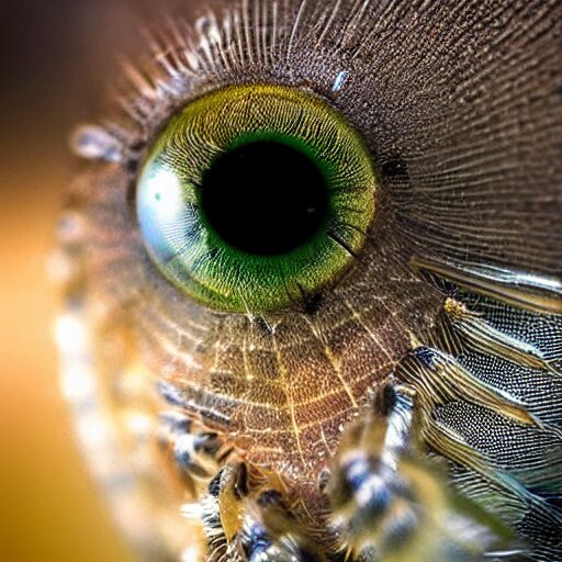Lexica - An award winning extremely close macro photo of a spiders eye,