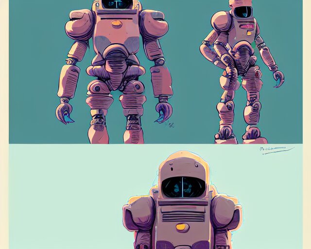 Lexica - A study of cell shaded cartoon of a monk in a mech suit ...