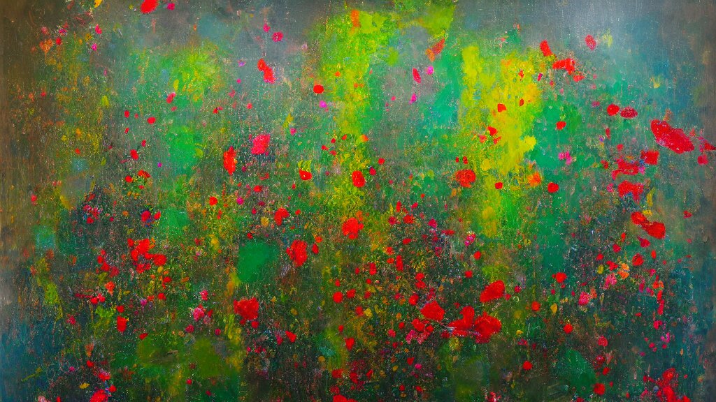 Lexica - A riotous display of dense blossoming overgrowth, oil drip ...