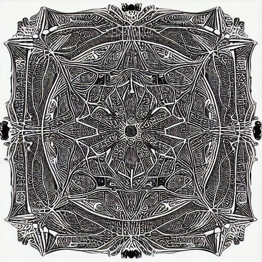 Lexica - Intricate pen plotter generative line art, black and white ...