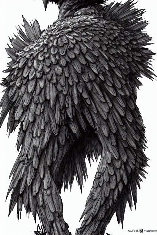 Lexica - Raven, human figure, highly detailed, digital art, sharp focus ...