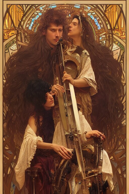 Lexica - Portrait of a a band of male and female druids playing an ...