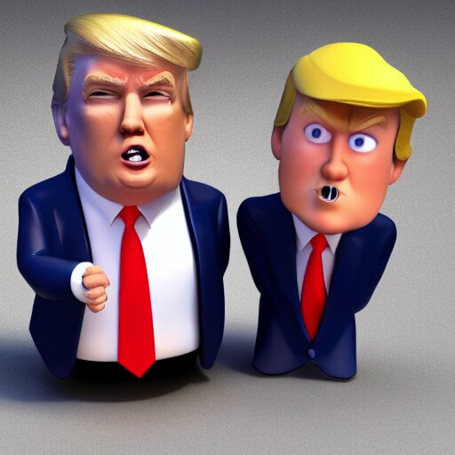 Lexica - Donald trump pixar 3 d cartoon style