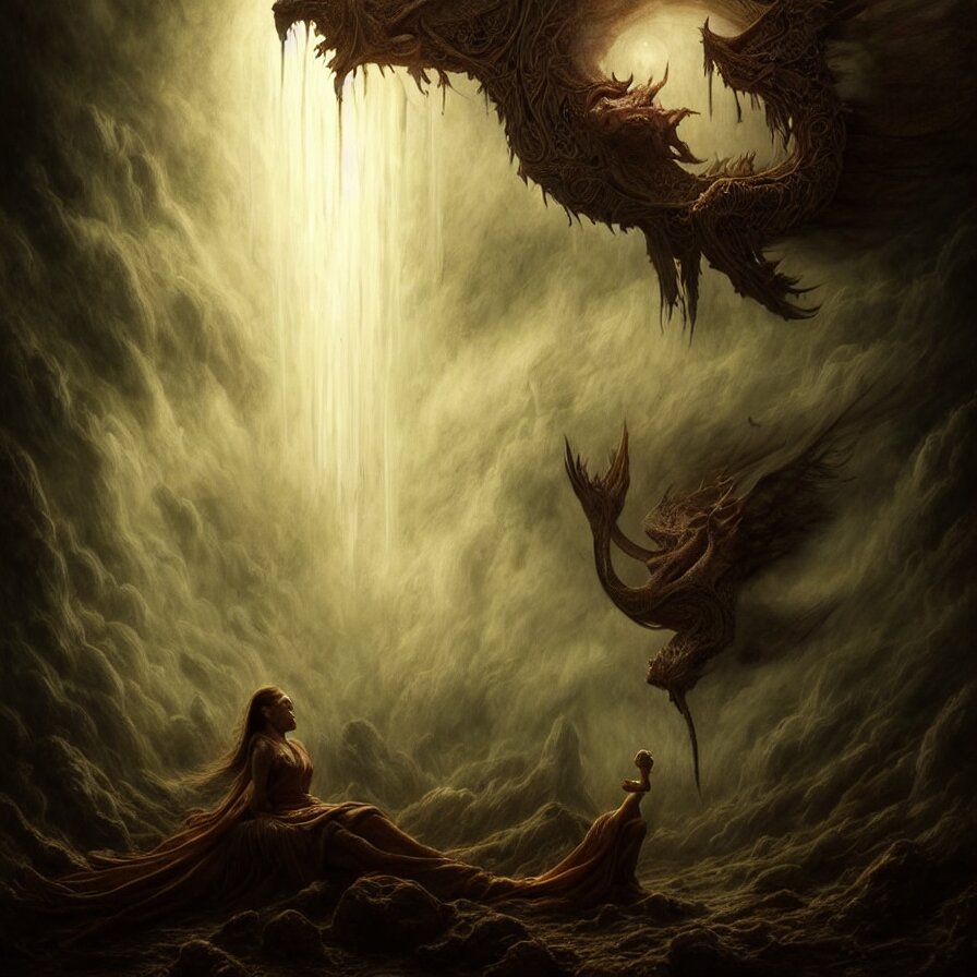 Lexica - Epic professional digital art of hungry god, atmospheric ...