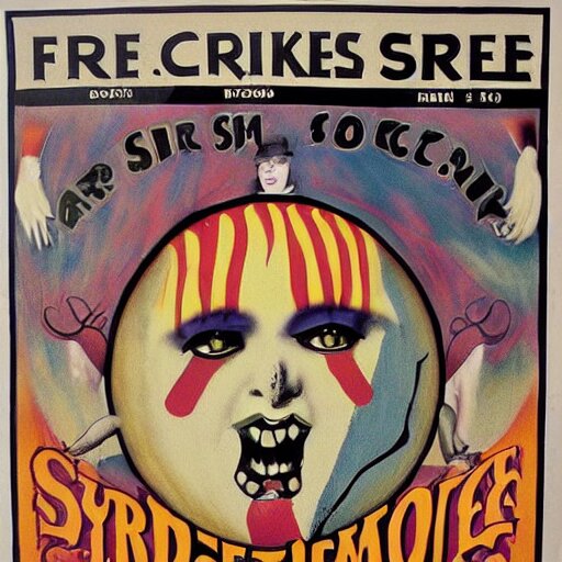 Lexica - Banner advertising a side show, freak show advertisement, hand ...