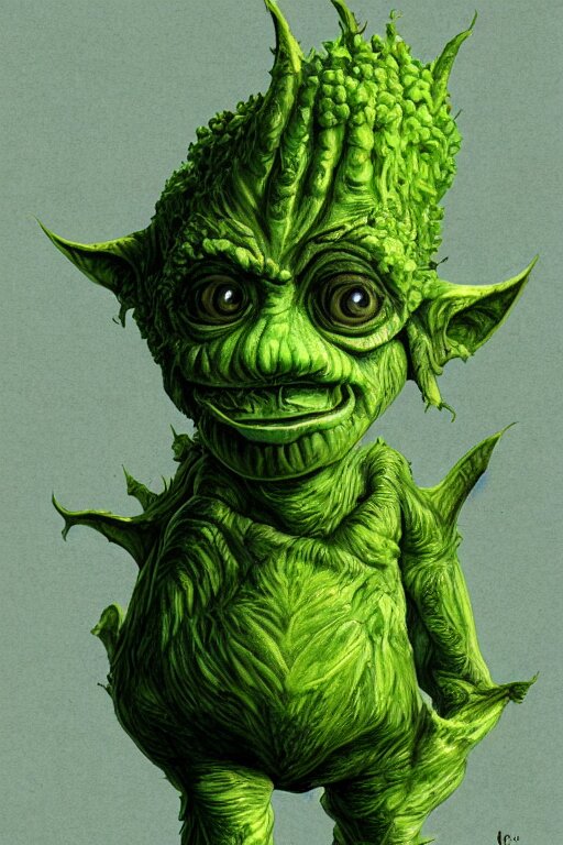 Lexica - Broccoli goblin, human figure, highly detailed, digital art, sharp focus, trending on ...