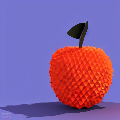 Lexica - A 3D apple made of polygons, virtual apple, polygonal apple ...