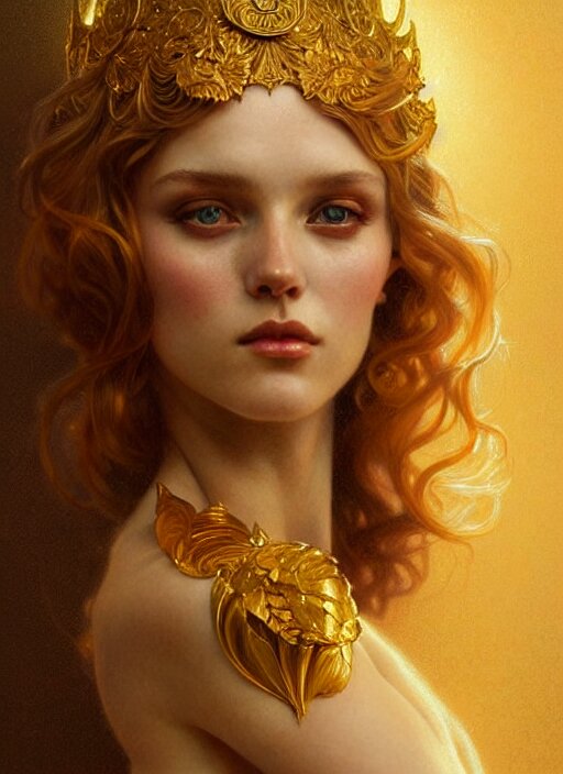 Lexica - Golden goddess, diffuse lighting, fantasy, intricate, elegant ...