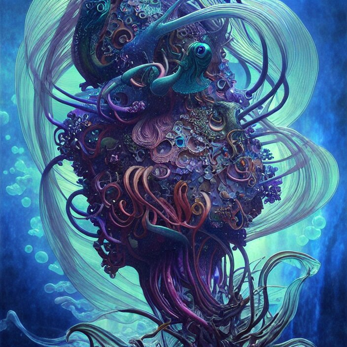 Lexica - Psychedelic deep ocean creature, diffuse lighting, fantasy ...