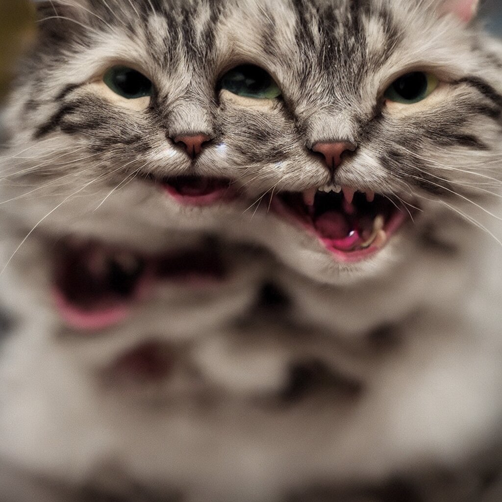 Lexica - Horrifying cat, fangs