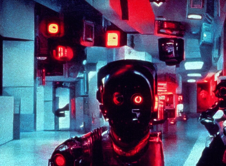 Lexica - Cinematic shot from a 1 9 8 5 cyberpunk movie directed by ...