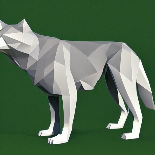 Lexica - Low poly wolf