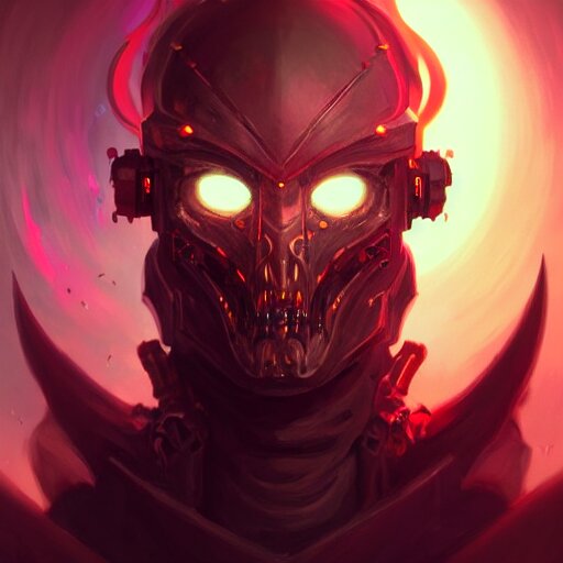 Lexica - Portrait of a demonic cybernetic hell knight, cyberpunk ...