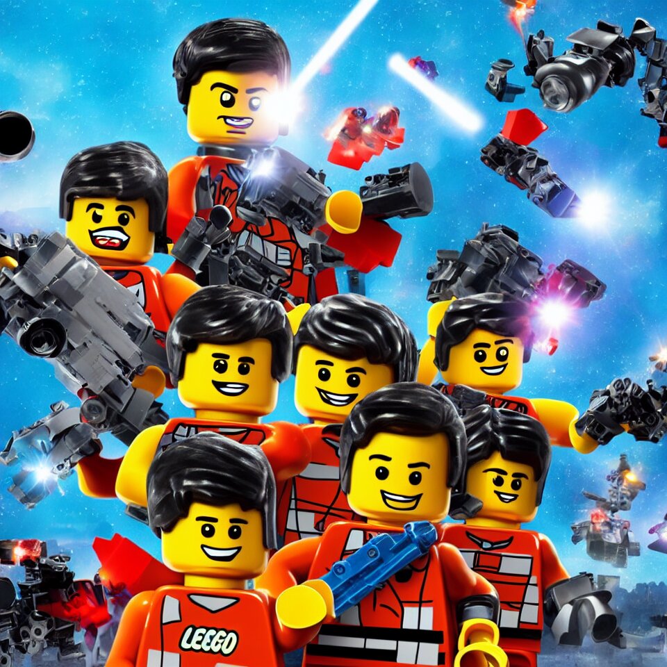 the lego movie robot swat shooting lasers chase trending on arts ...