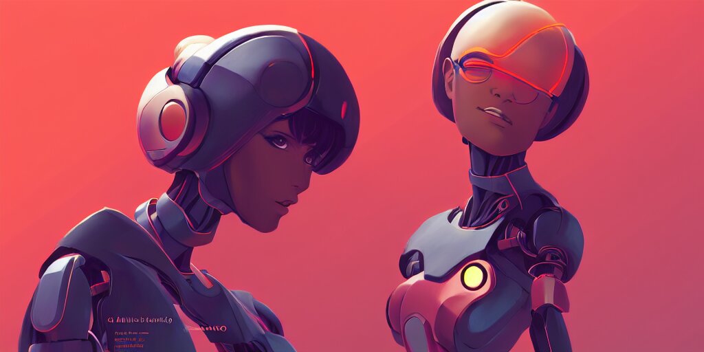 Lexica - Digital illustration of sleek humanoid robot by makoto shinkai ...