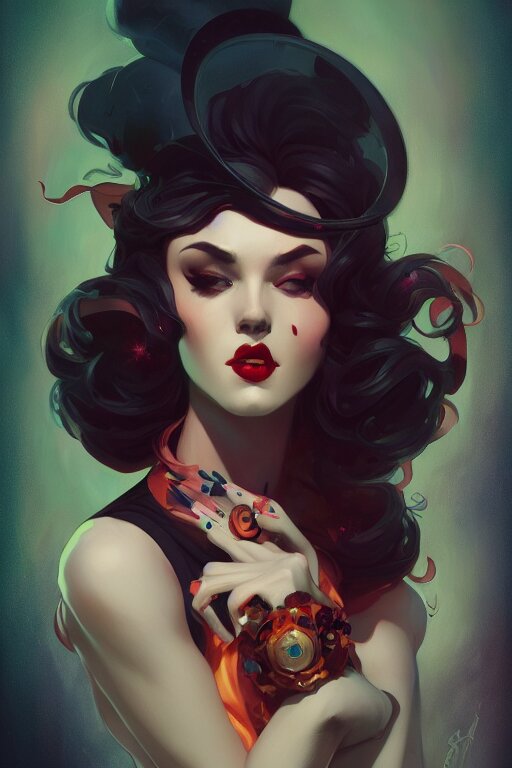 Lexica - Noir femme fatale by sabbas apterus and james jean, saturated ...