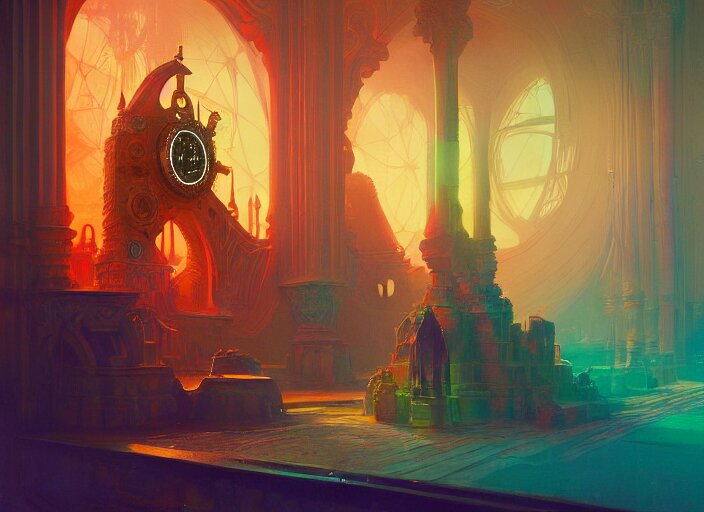 Lexica - A psychedelic challis clockwork behir , vibrant color scheme ...