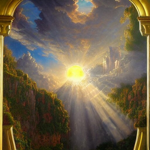 Lexica - Realistic detailed view of heaven by terance james bond ...