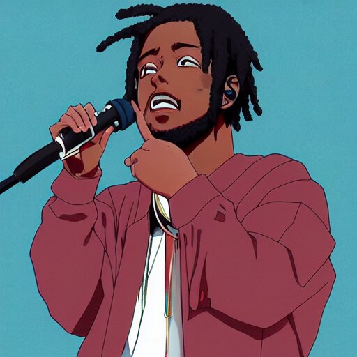 Lexica - Anime key visual of kendrick lamar, pixiv