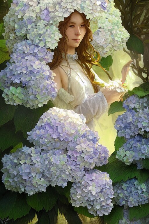 Lexica - Garden Hydrangea, D&D, fantasy, highly detailed, digital painting, artstation, concept ...