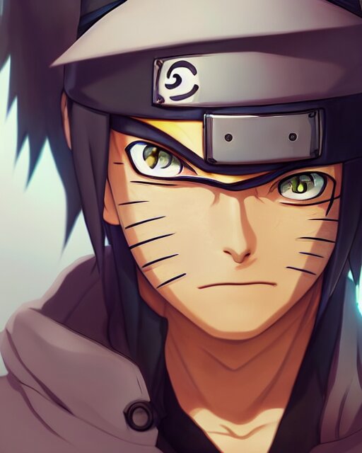 Lexica - Naruto, medium shot, visible face, detailed, perfectly shaded ...