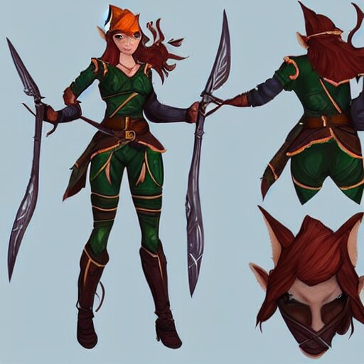 Lexica - Character outfit concept of fantasy female elf ranger, trending on artstation, in the ...
