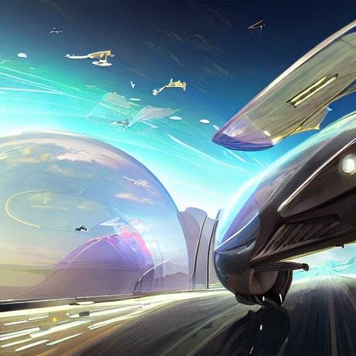 Lexica - Solarpunk hovercar, clean energy, green technology, batoidea ...