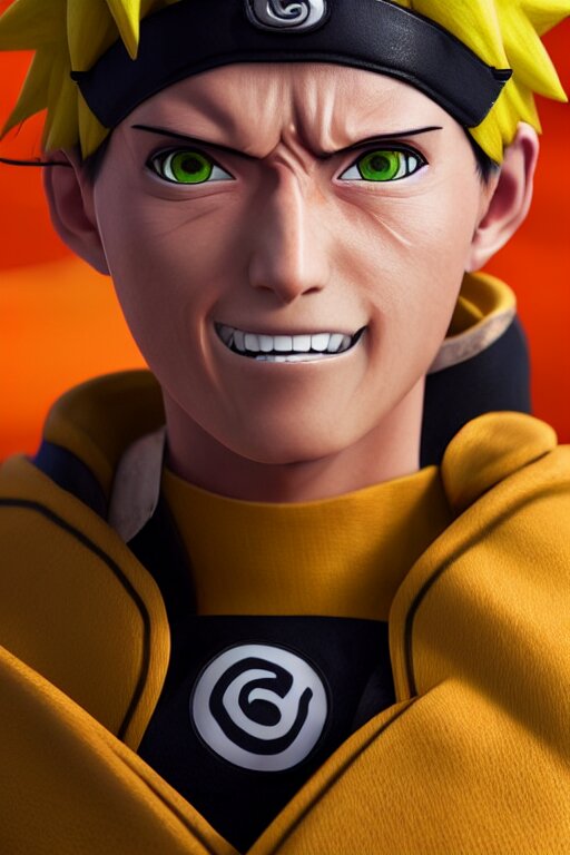 Lexica - Hyperrealistic photography of Naruto Uzumaki style of Gal ...