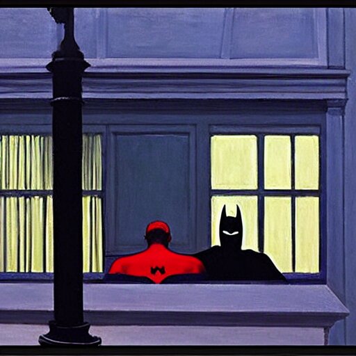 Lexica - Batman by Edward hopper