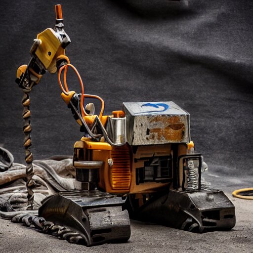 Lexica - Giant scary treaded mining robot with drill, mining scrap ...