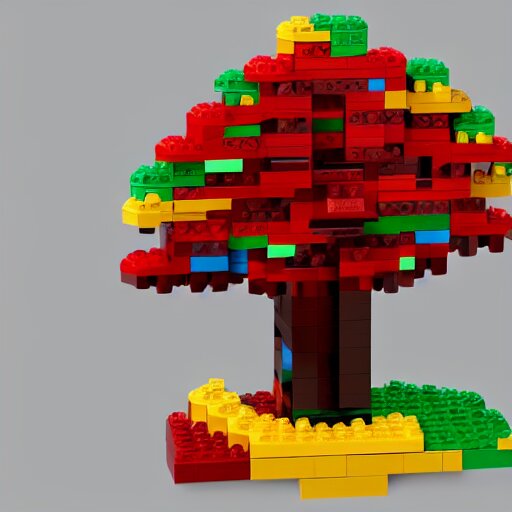 tree made out of lego toy, 3 d render - Arthub.ai