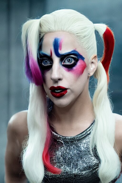Lexica - Film still of Lady Gaga as Harley Quinn in American Horror ...