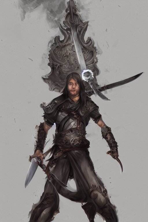 Lexica - Person holding comically large sword, 4 k, digital art ...