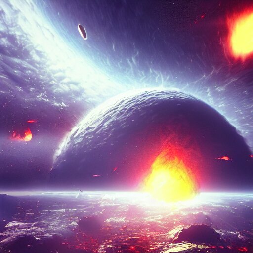 Lexica - The destruction of the universe, octane render, artstation